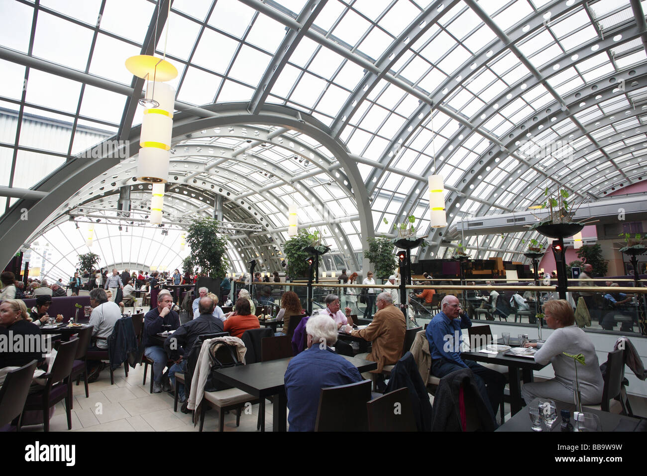 Restaurant on the top floor of the KaDaWe Department Store in Berlin ...