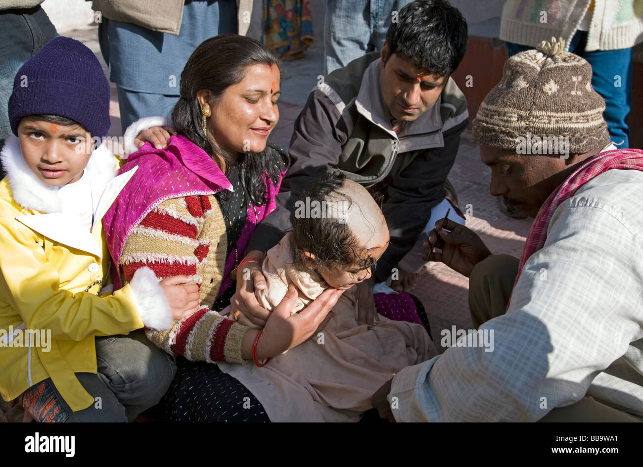 Boy mundan ceremony hi-res stock photography and images - Alamy