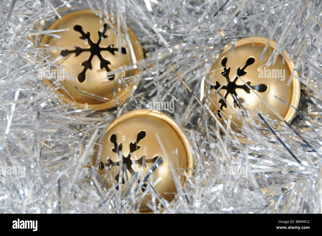 Jingle Bells in Tinsel Stock Photo - Alamy