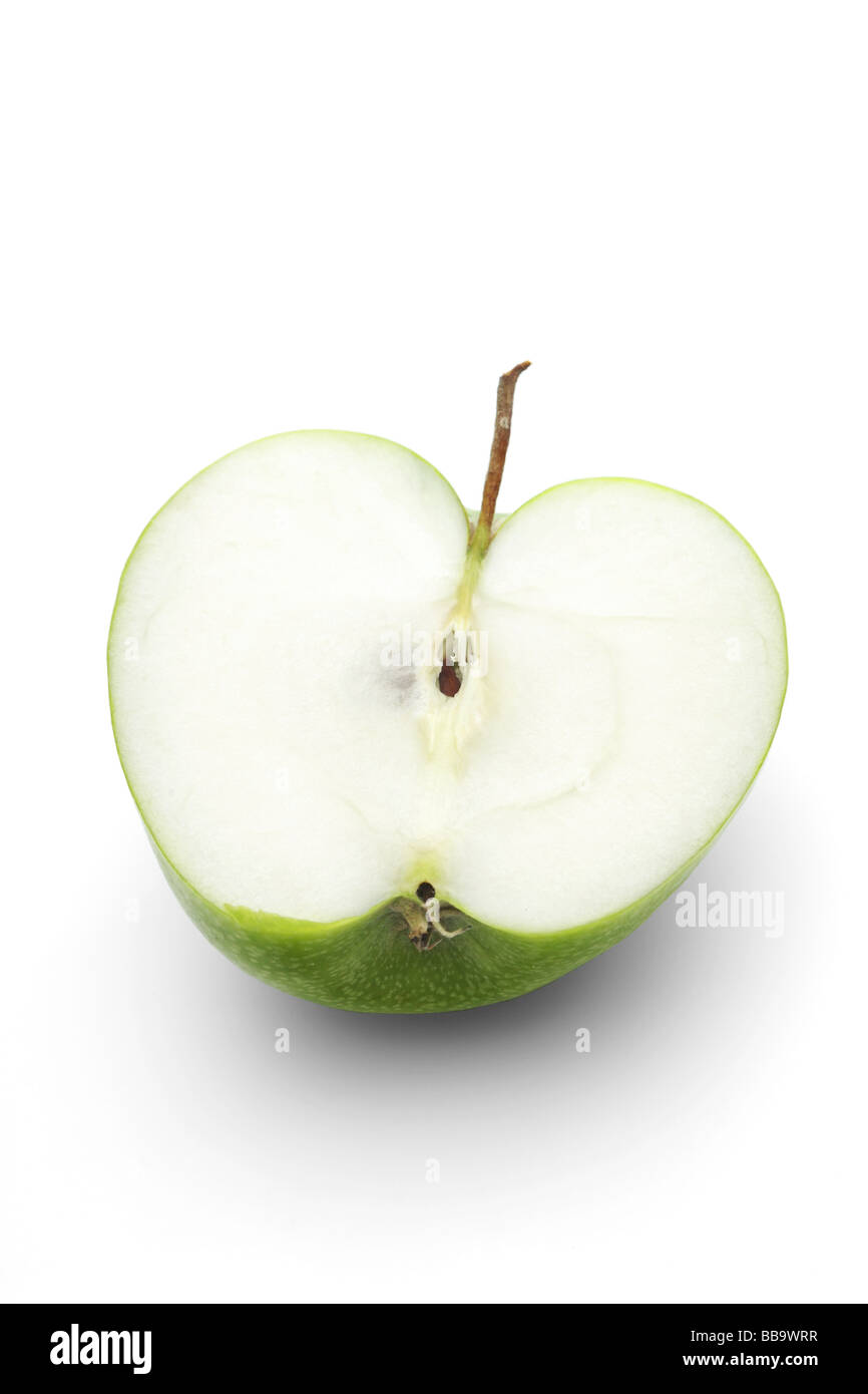 Fresh sliced green apple Cut Out Stock Images & Pictures - Alamy