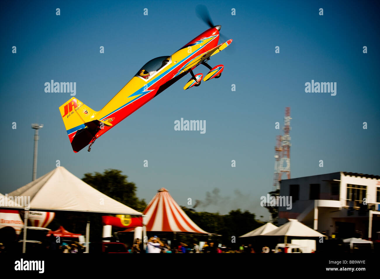 aeromodel making exhibition flying in low altitude Stock Photo - Alamy