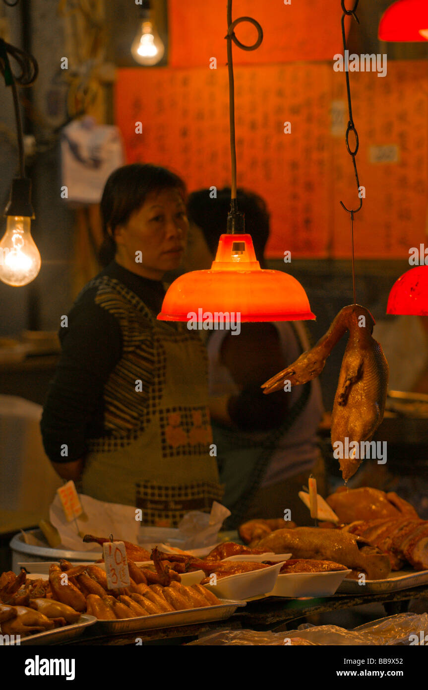 A cooked meat stand at a local market in Hong Kong Stock Photo - Alamy