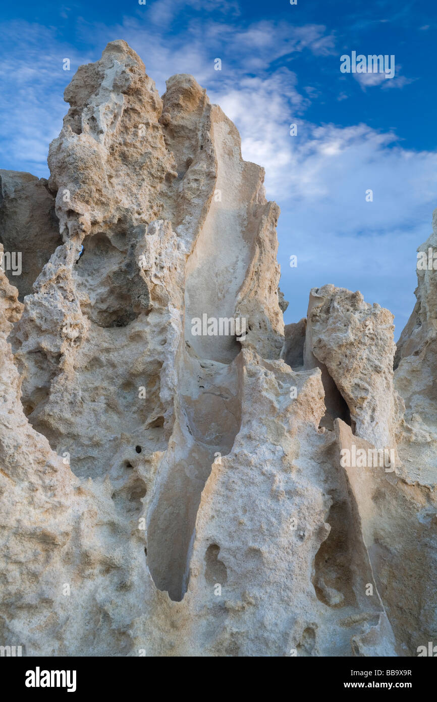 jagged and heavily weathered limestone rock Stock Photo - Alamy