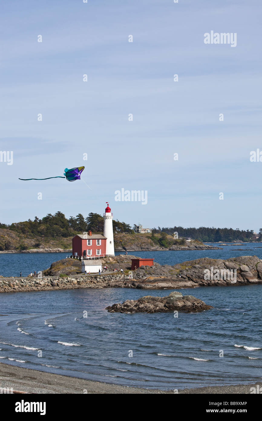 Fisgard lighthouse at Fort Rodd Hill in Victoria BC Canada Stock Photo ...
