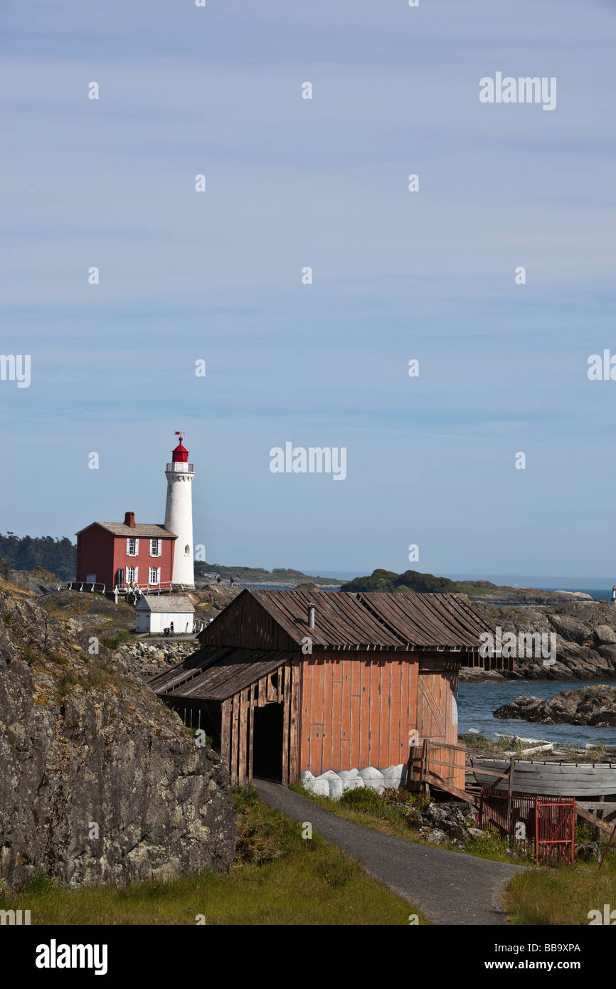Fisgard lighthouse at Fort Rodd Hill in Victoria BC Canada Stock Photo ...