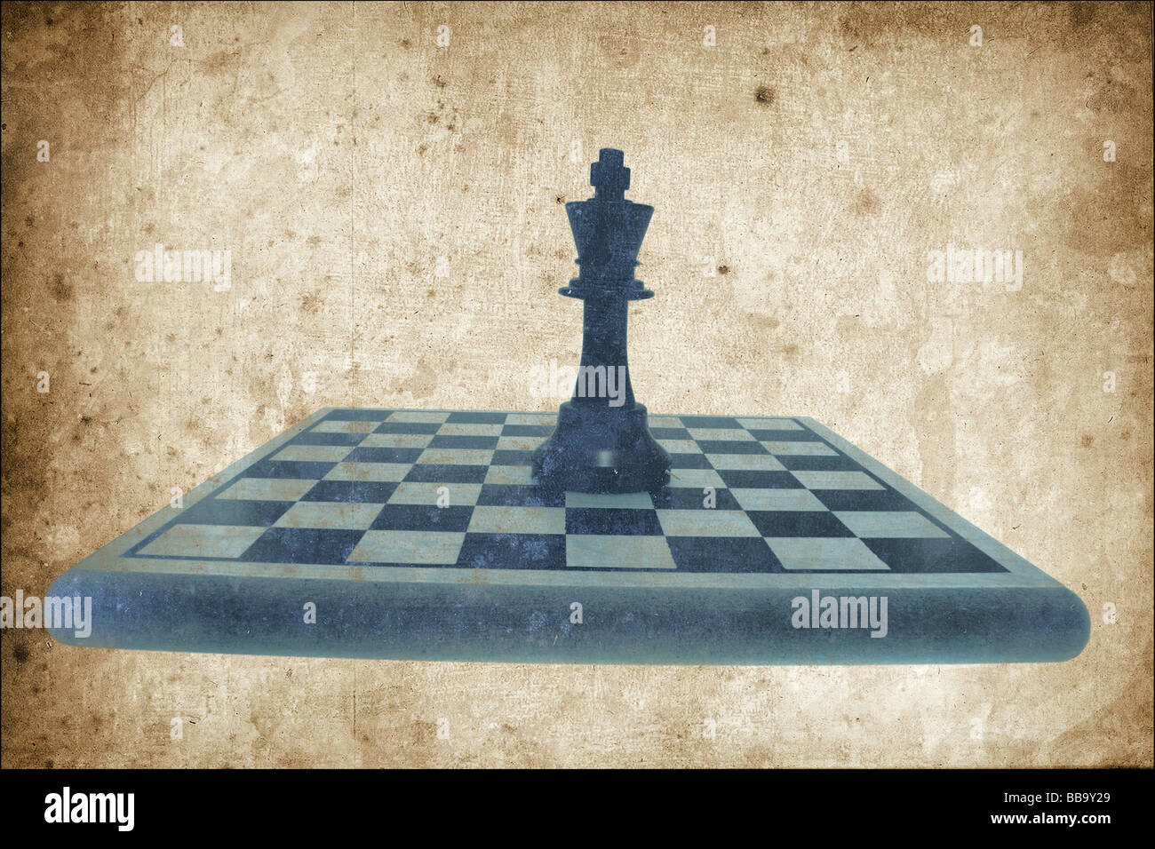 King Chess Piece in Grunge Style Stock Photo - Alamy