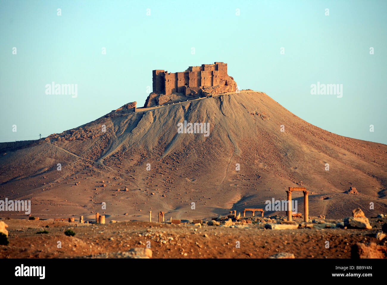 Columns And The Arab Castle High Resolution Stock Photography and ...