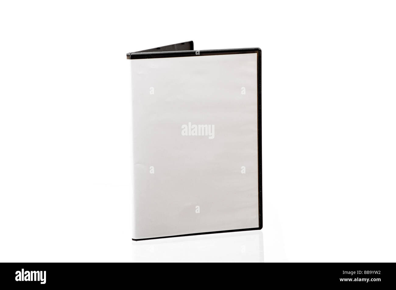 Black box with writable DVD disc inside isolated on white background ...