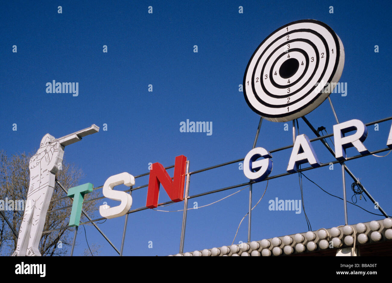 Rifle Shooting range symbols in funfair Stock Photo - Alamy