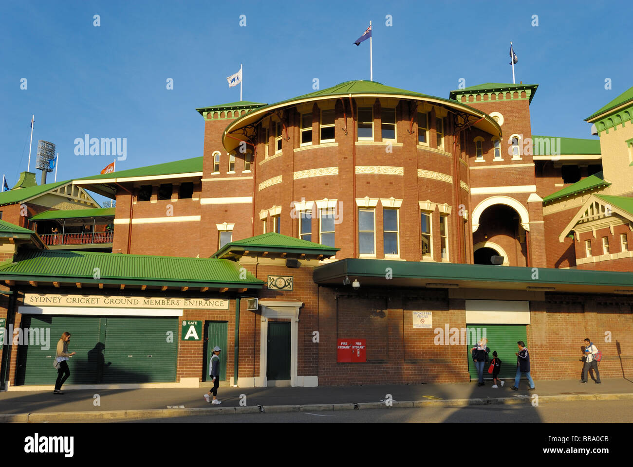 Members' entrance to a major sporting stadium: the old part of the SCG ...