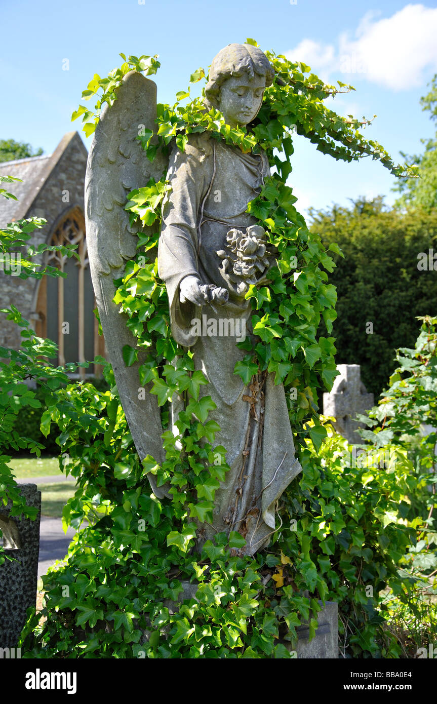Ivy-covered angel headstone, St.Jude's Church, St.Jude's Road ...