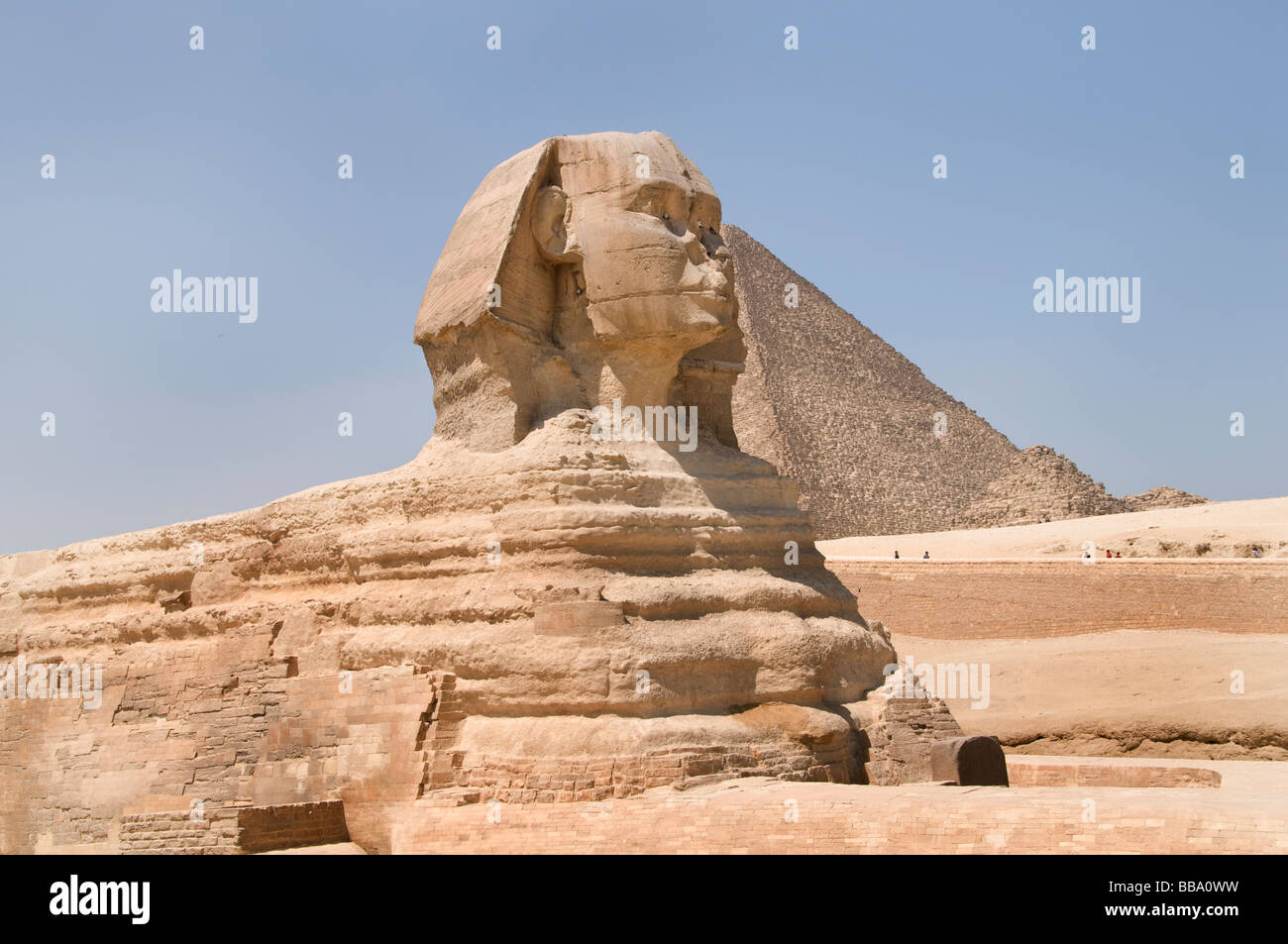 Pyramids Pyramid Giza Cheops Egypt Cairo Sphinx Stock Photo - Alamy
