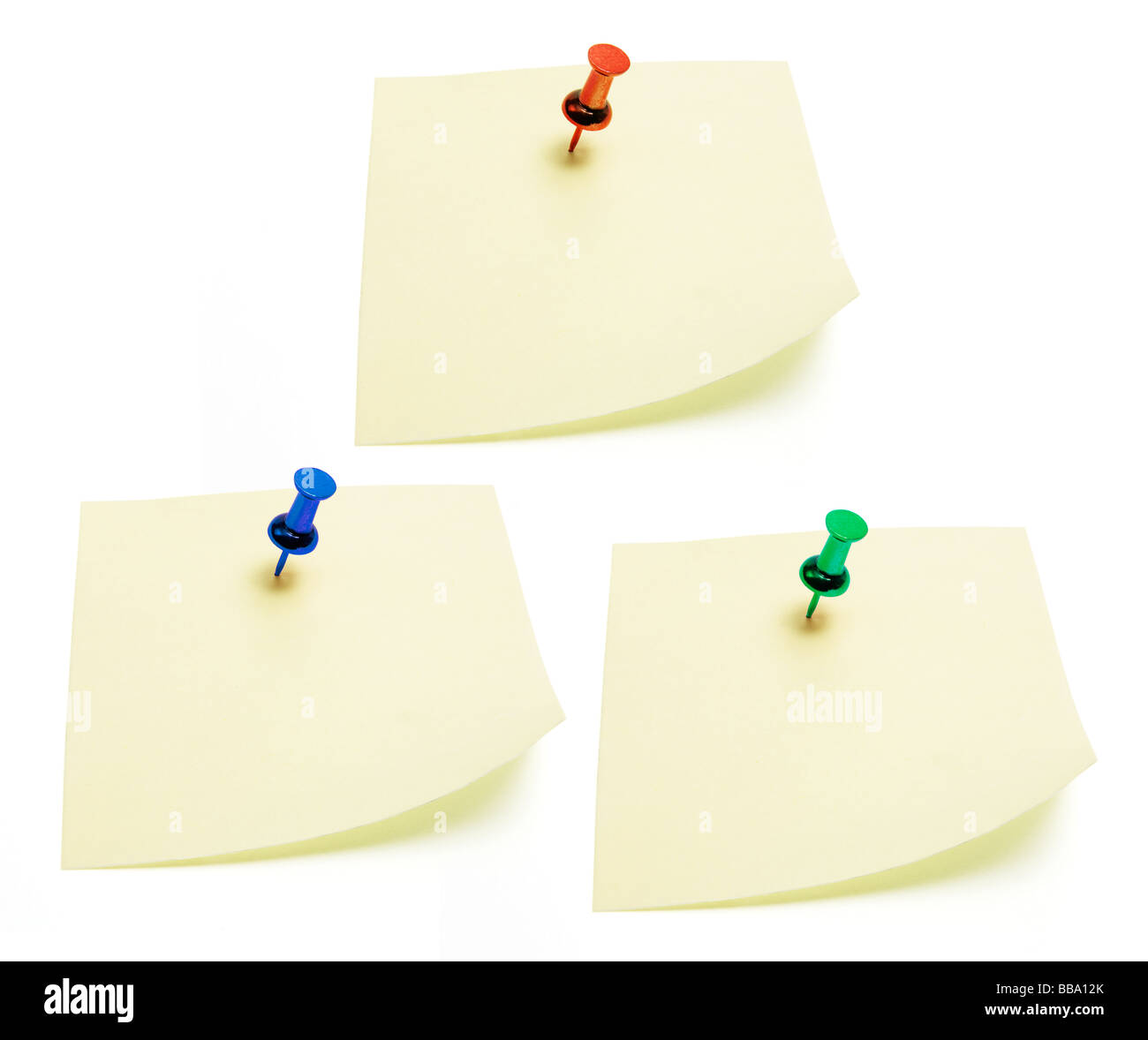 Post It Note Papers with Pushpin Stock Photo - Alamy