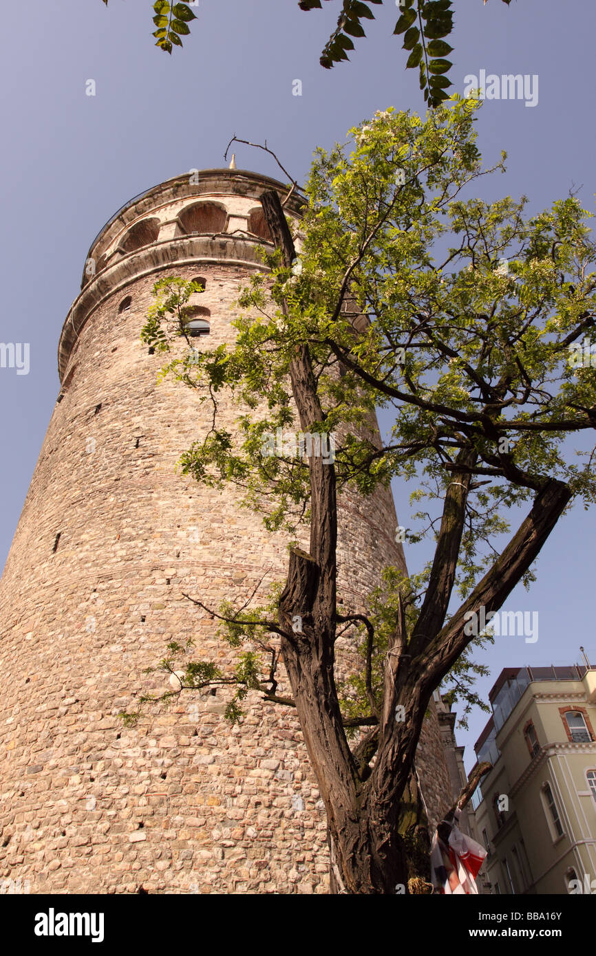 Istanbul Turkey the Galata Tower is a 62 metre tall former watchtower ...