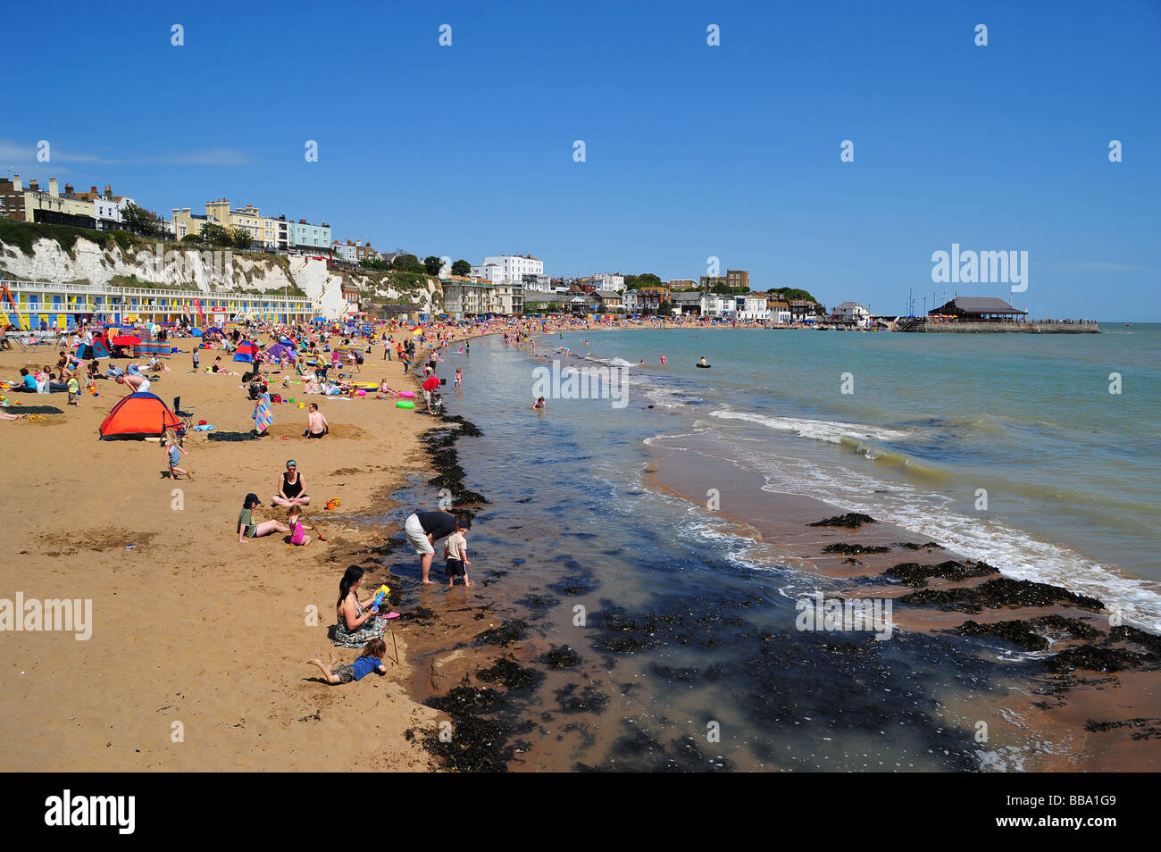 thanet, Broadstairs beach marina seafront sea uk Stock Photo - Alamy