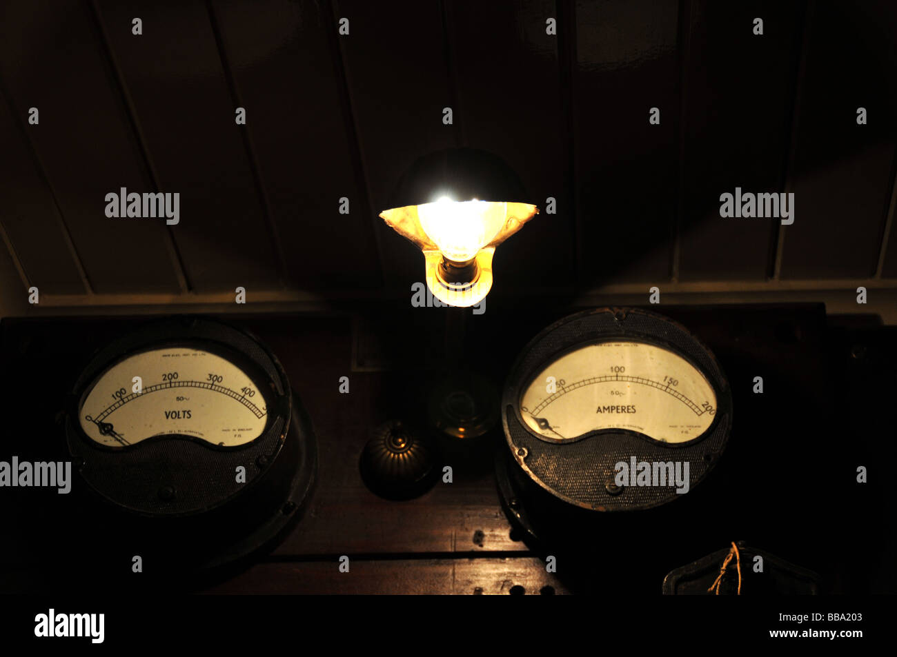 VIntage electricity meter Stock Photo - Alamy