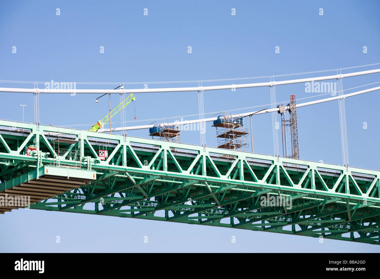 Working on the bridge with platforms Stock Photo - Alamy