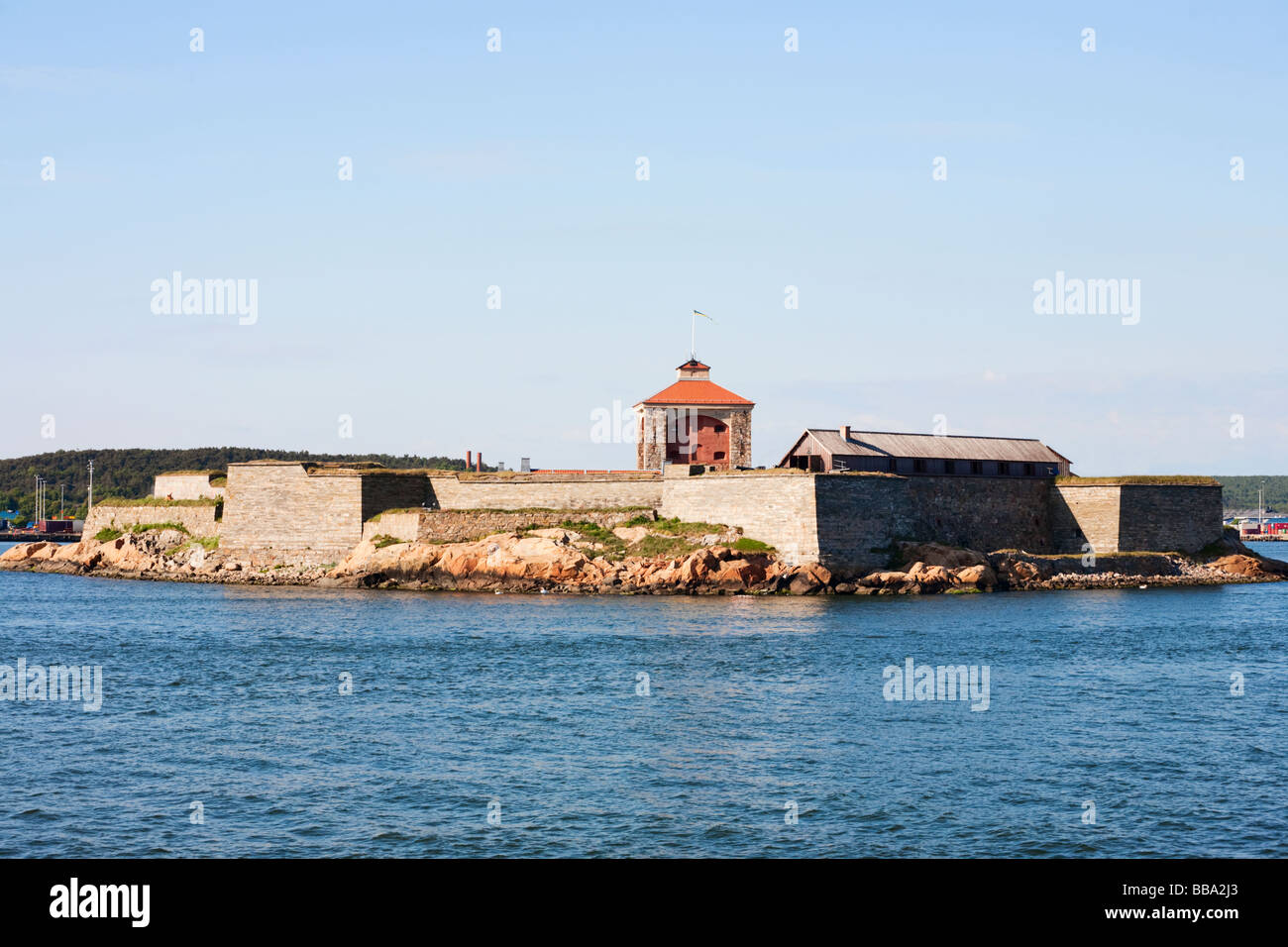 Älvsborg Fortress located at at the harbour entrance of Gothenburg ...