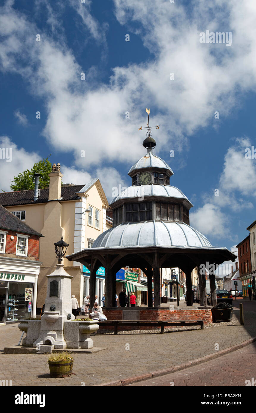 UK England Norfolk North Walsham Market Cross rebuilt in 1602 and town ...