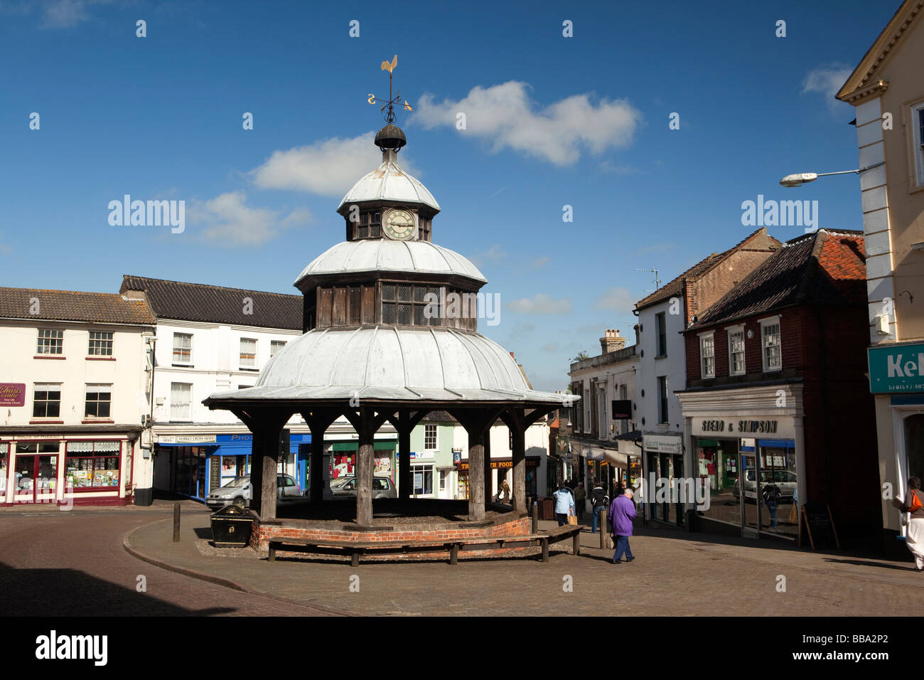 UK England Norfolk North Walsham Market Cross rebuilt in 1602 and town ...