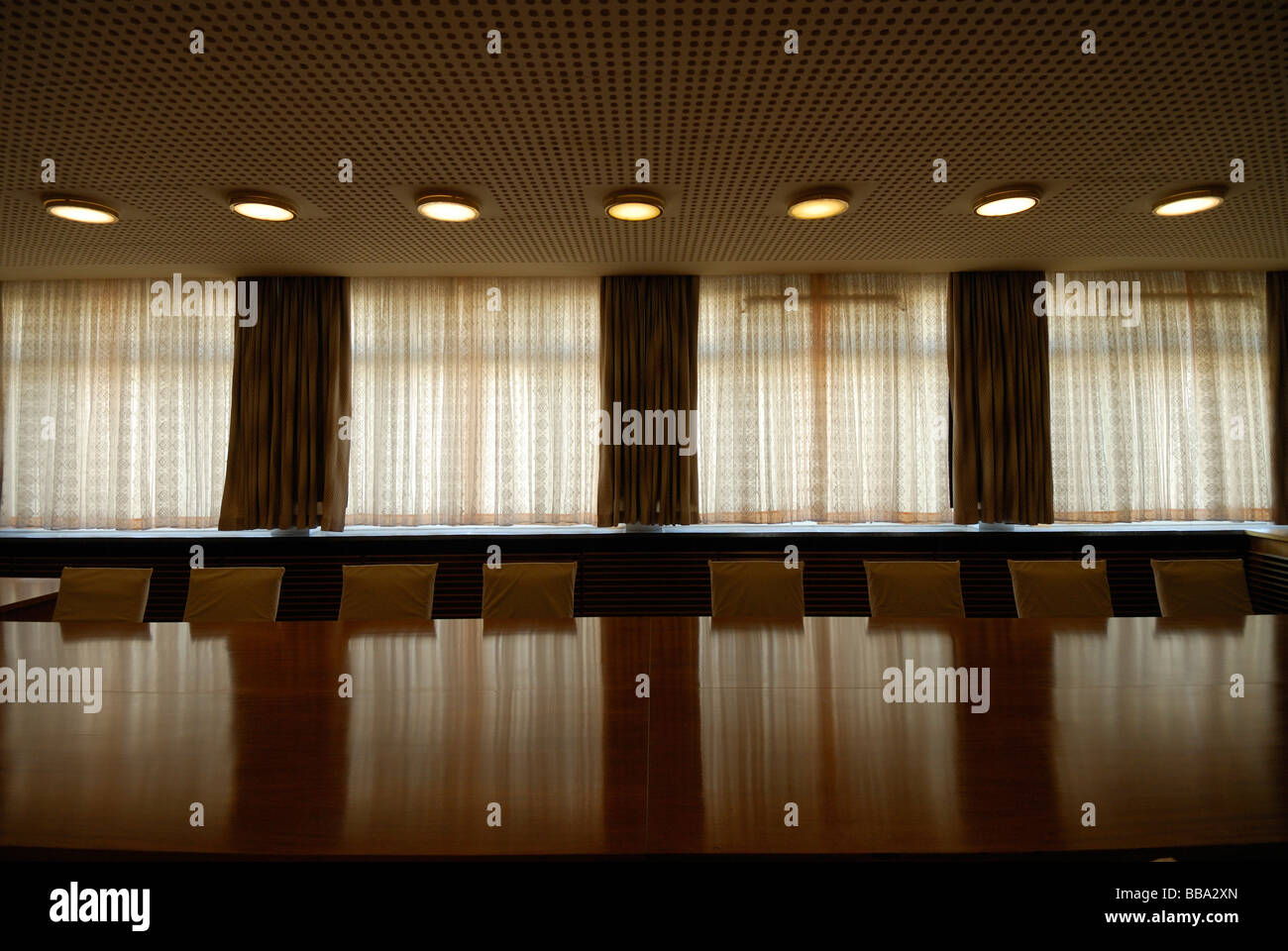 Berlin Germany Conference room in the STASI Museum on Normannenstrasse ...