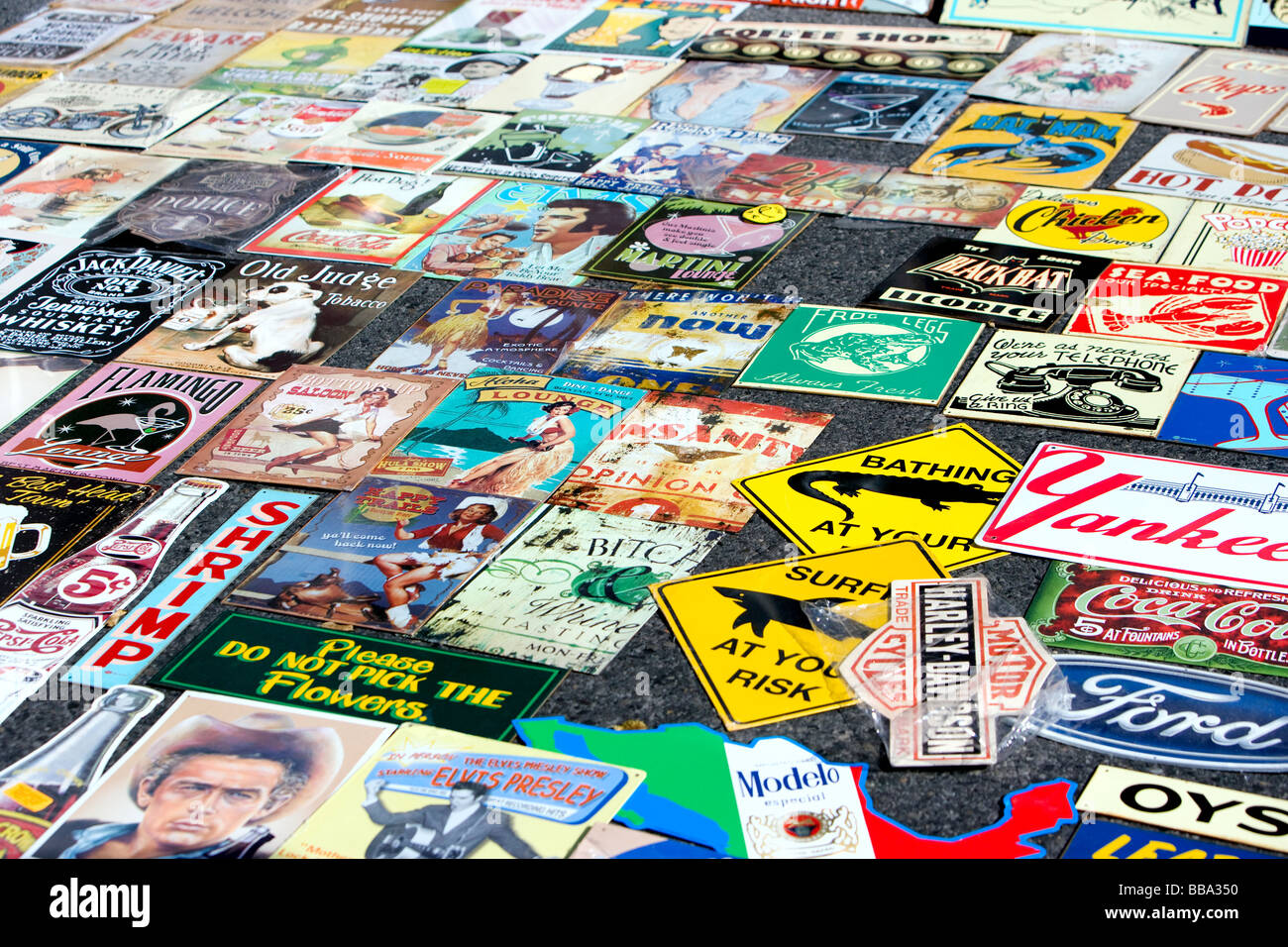 Tin signs hi-res stock photography and images - Alamy