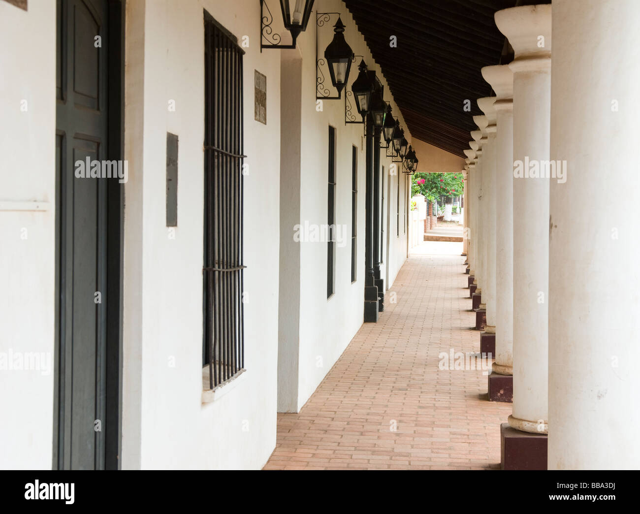 Paraguay.Central Department.Itagua town.Traditional architecture Stock ...