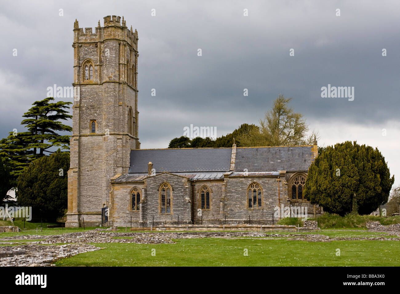St Peter and St Paul Church Muchelney Somerset Stock Photo - Alamy