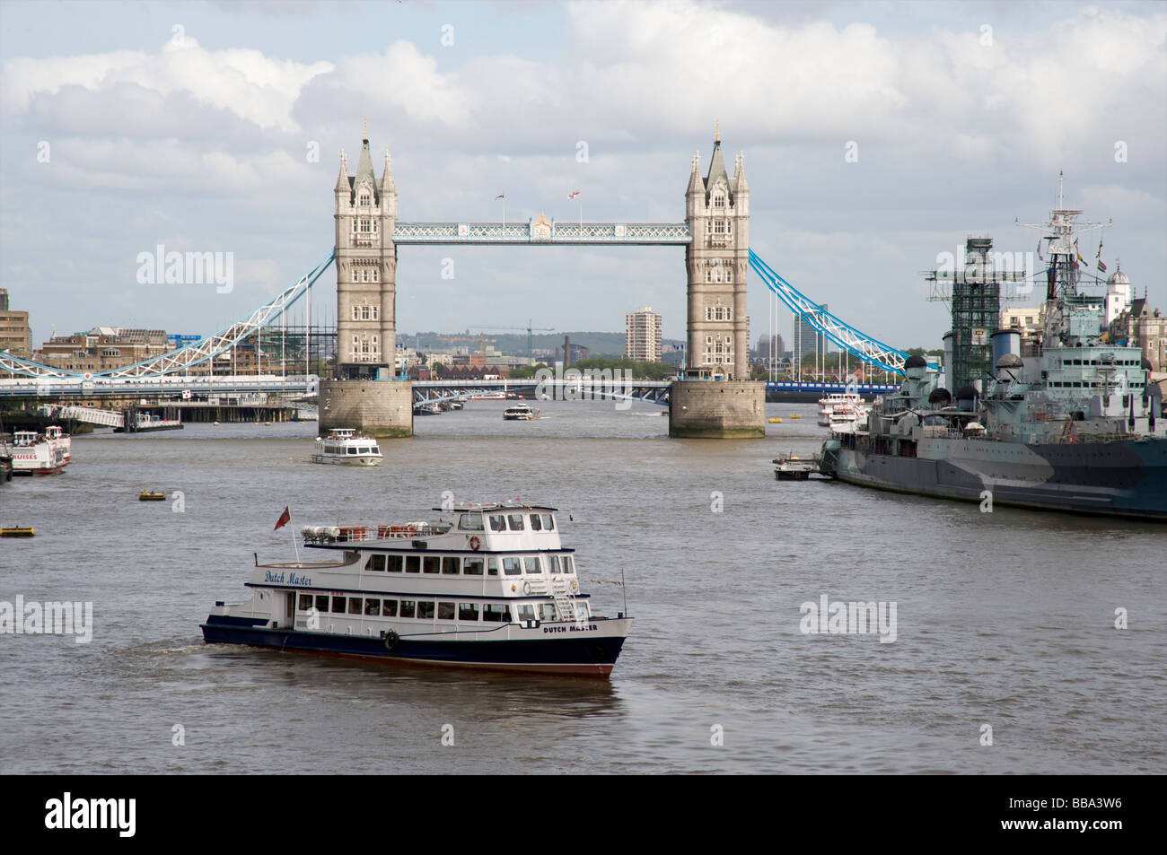 Tower Bridge and ships Stock Photo - Alamy