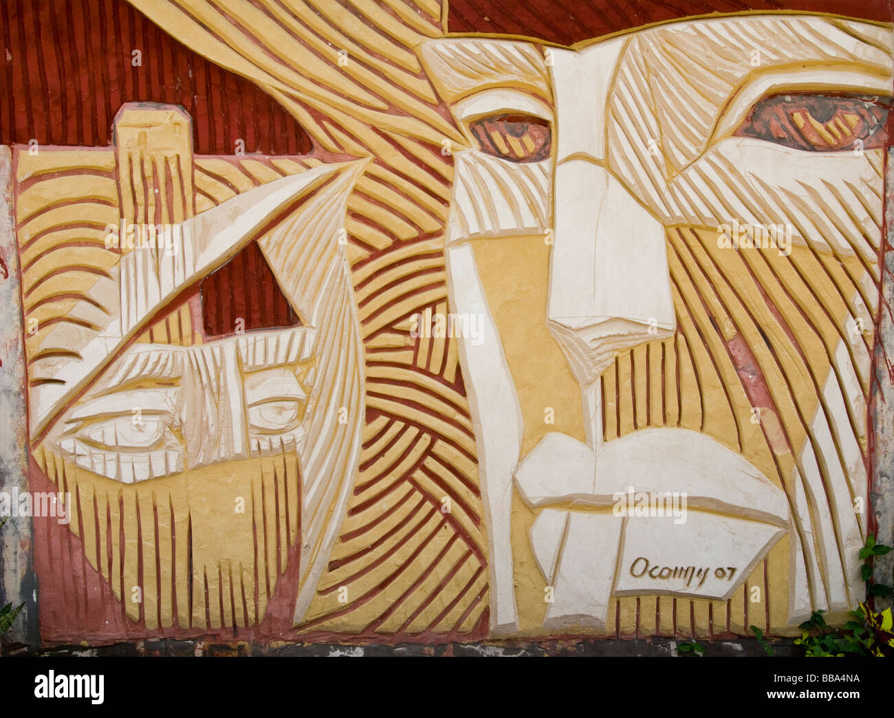 Paraguay.Asunción City.Mural painting in the historic center Stock ...