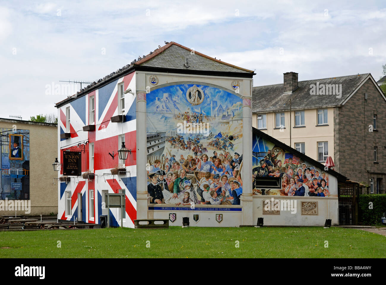 the union inn at saltash in cornwall,uk Stock Photo - Alamy