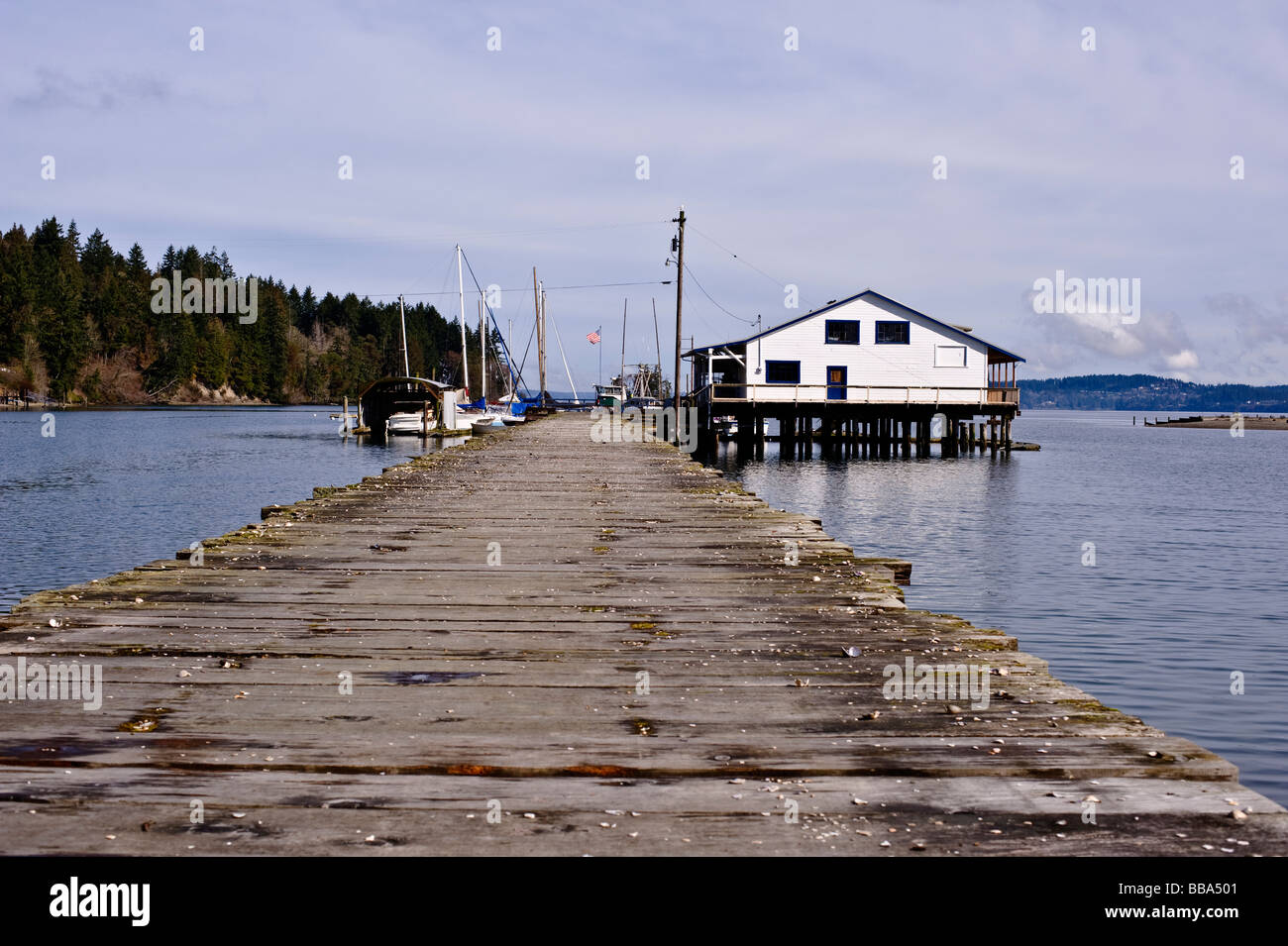 dock and boathouse Stock Photo - Alamy