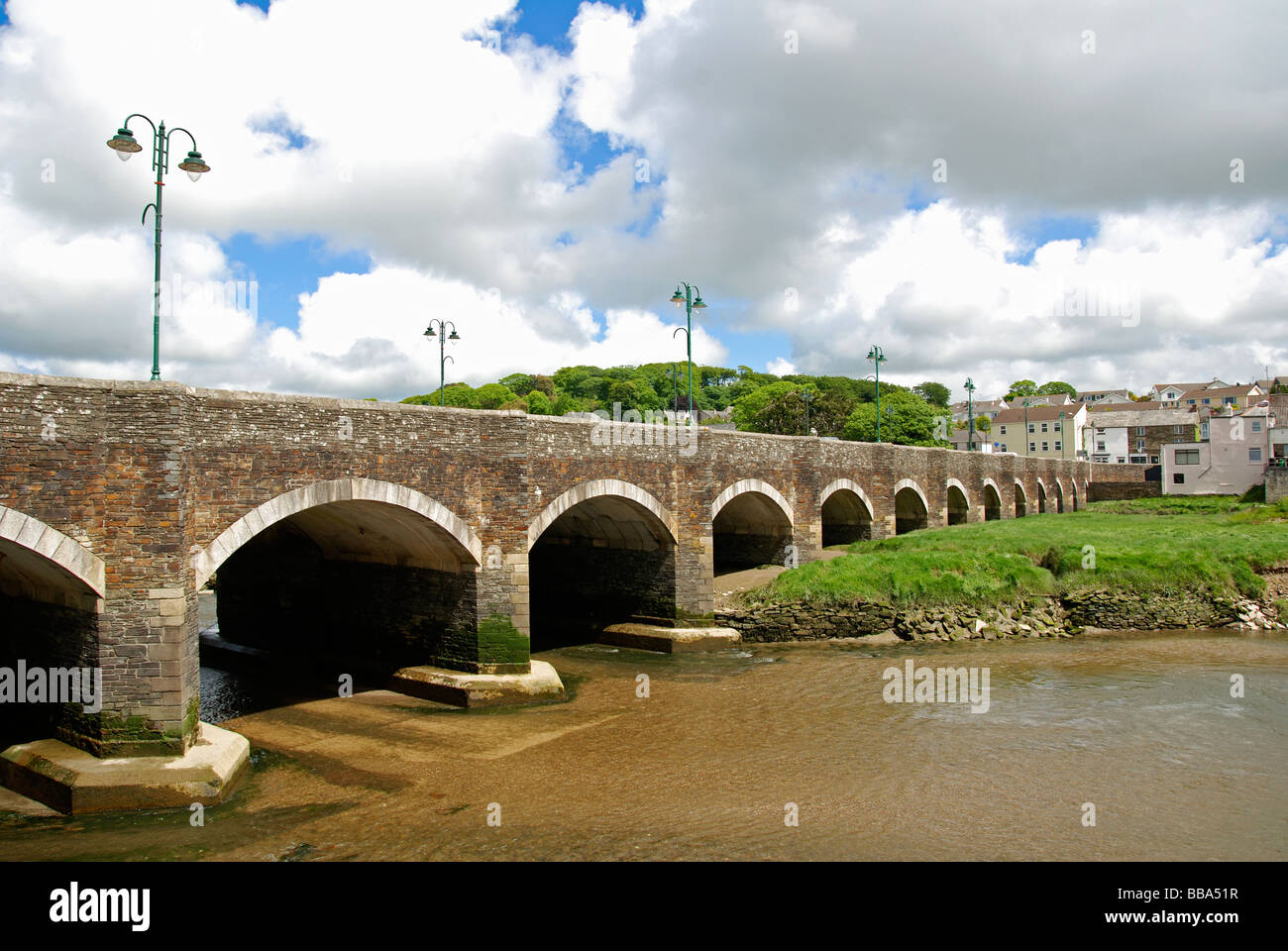 the bridge over the river camel at wadebridge in cornwall,uk Stock ...
