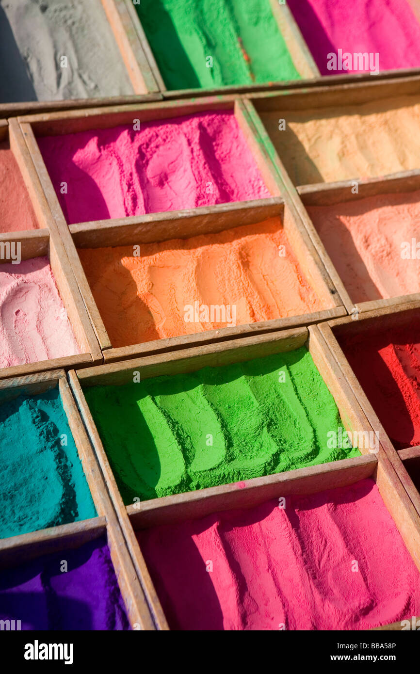 Colourful tikka powders Stock Photo - Alamy