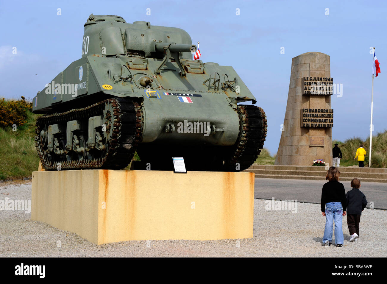 D-Day Sherman M4 tank Saint Martin de Varreville General Leclerc French ...