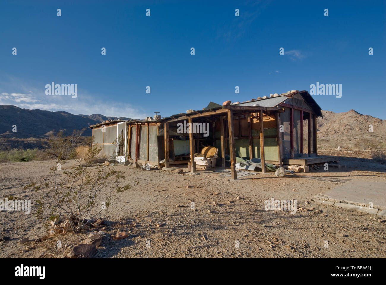 Abandoned Ranch at Corn Springs Road in Chuckwalla Mountains Colorado ...