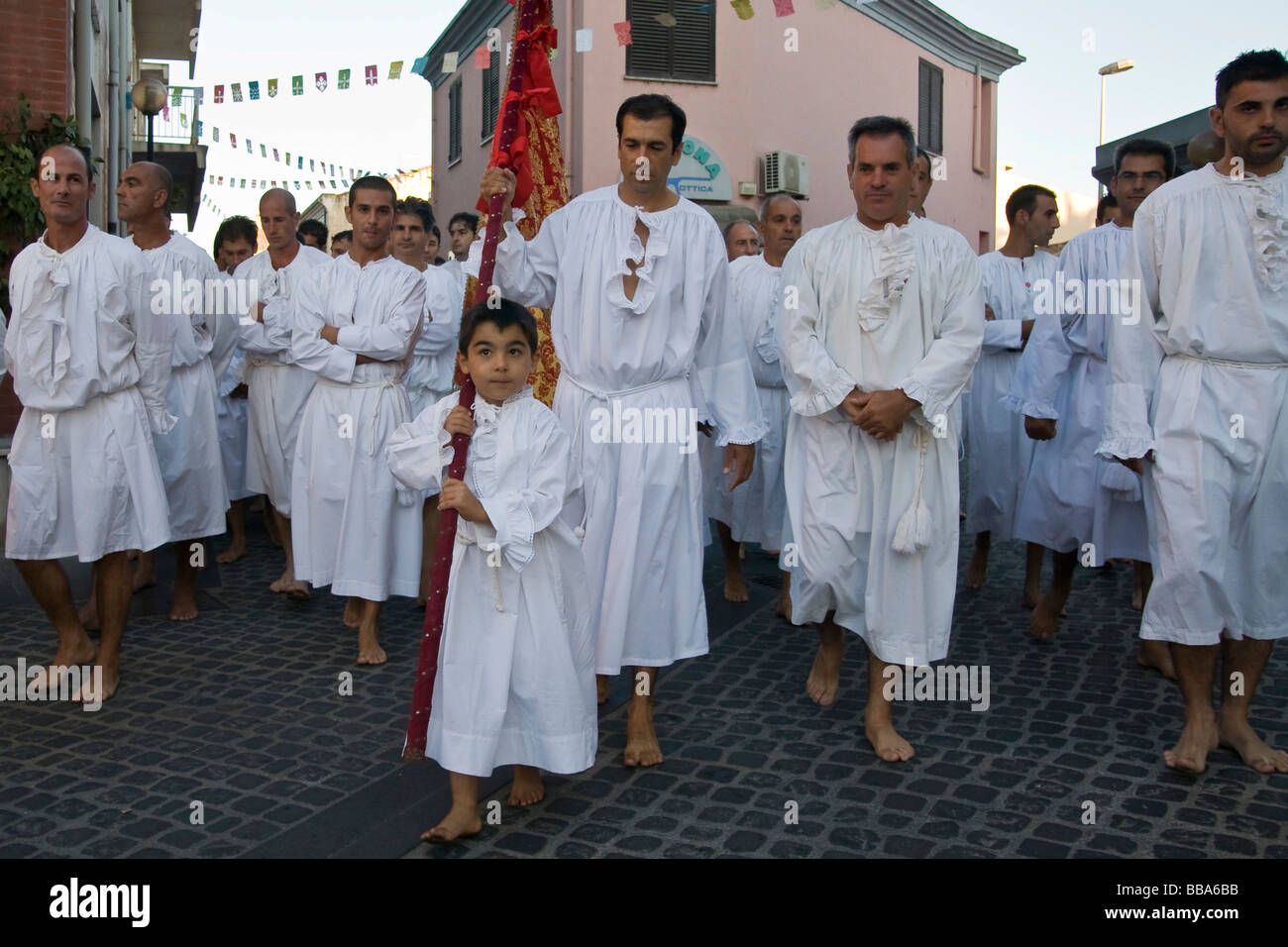 Corsa degli scalzi, run of the barefooted, for the nine-day Feast of ...