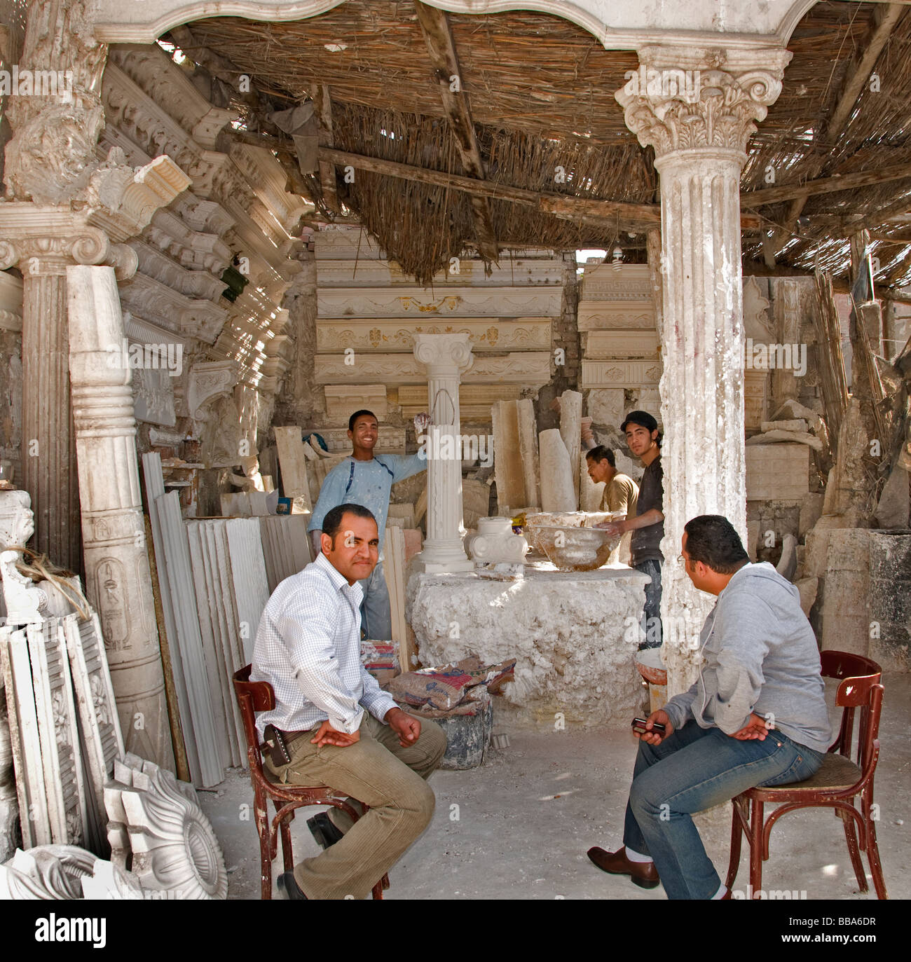 Cairo Egypt pottery plaster cast image figure on the boarder of the ...