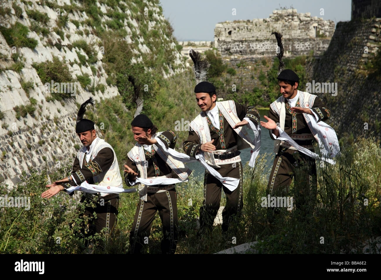 Male dancers at Krak des Chevaliers, Syria Stock Photo - Alamy