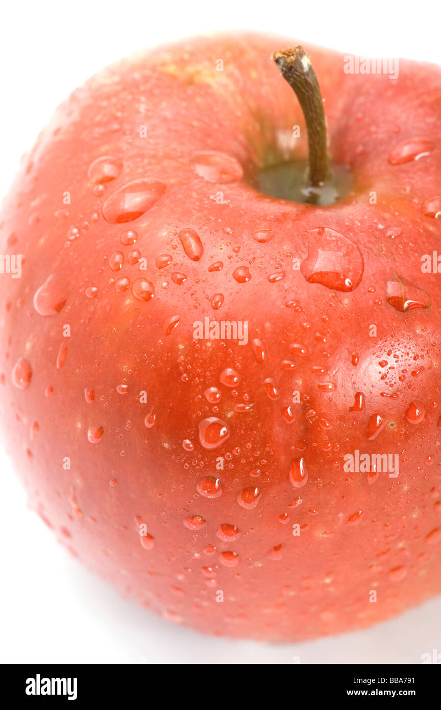 object on white food Red apple Stock Photo - Alamy