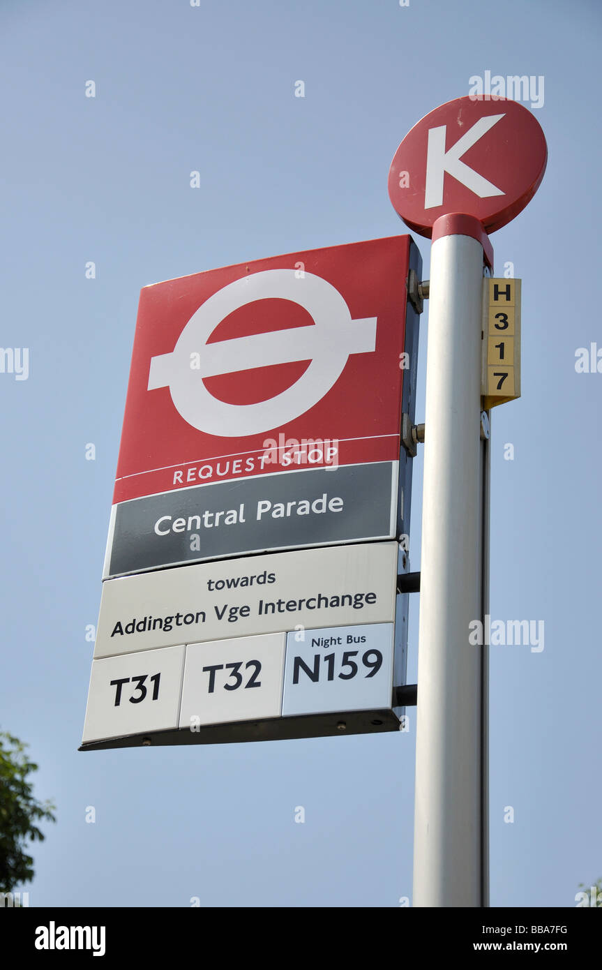 Temporary bus stop sign hi-res stock photography and images - Alamy