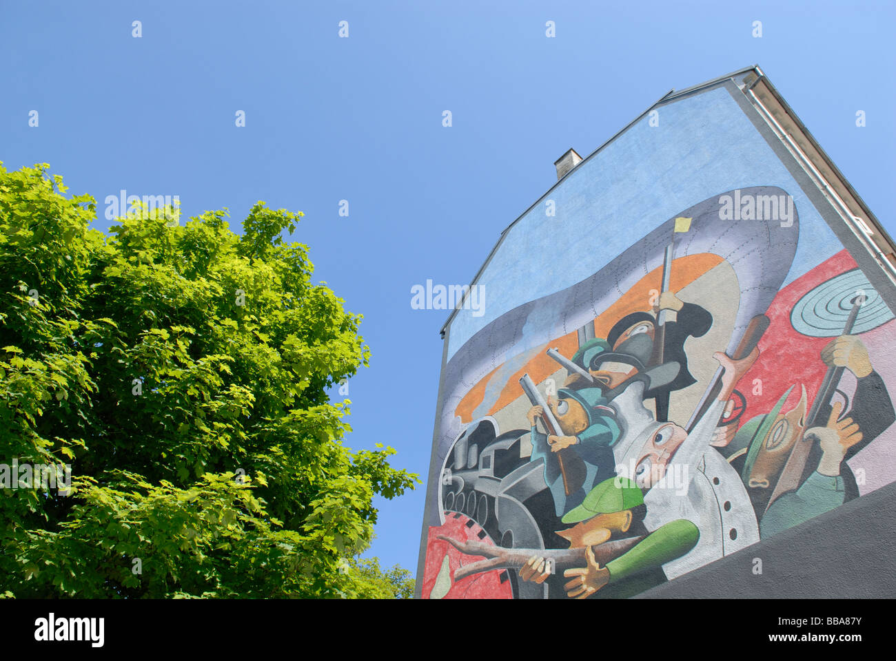 MURAL ON GABLE Stock Photo - Alamy