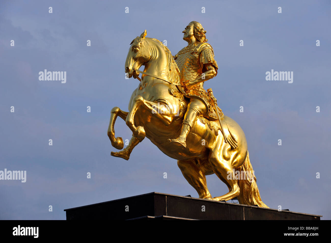 Goldener Reiter, golden rider, equestrian statue of Augustus II the ...