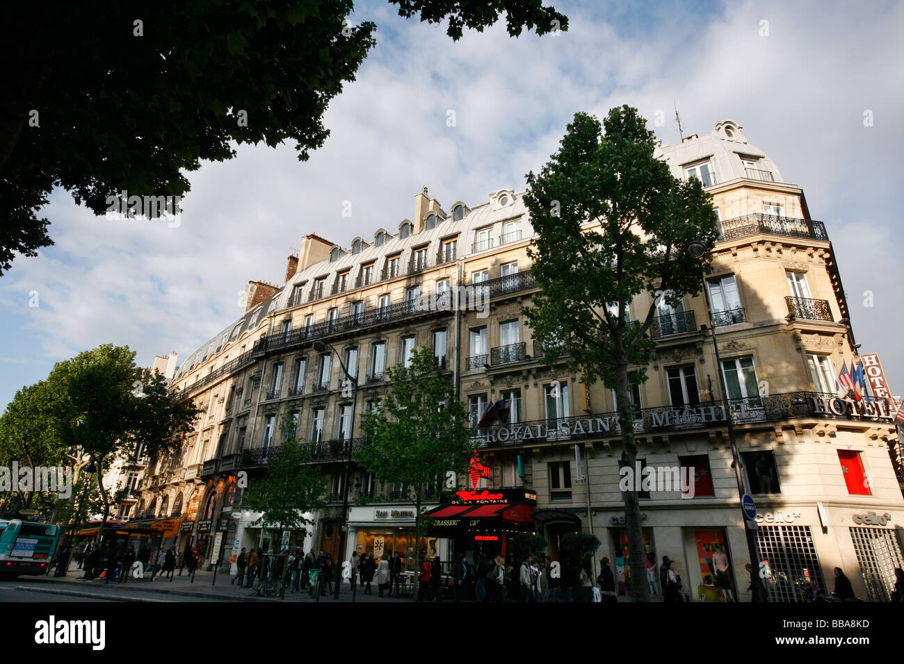 Paris, Latin Quarter, Place Saint Michel Stock Photo - Alamy