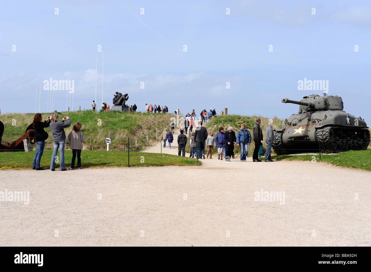 D-Day Sherman tank Utah beach Sainte Marie du Mont Manche Normandy ...