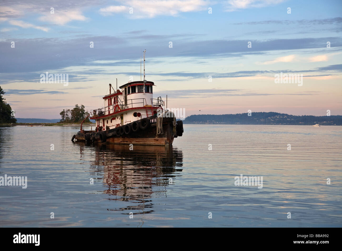 Carr Inlet Puget Sound WA Relic tug boat in Mayo cove near Penrose ...