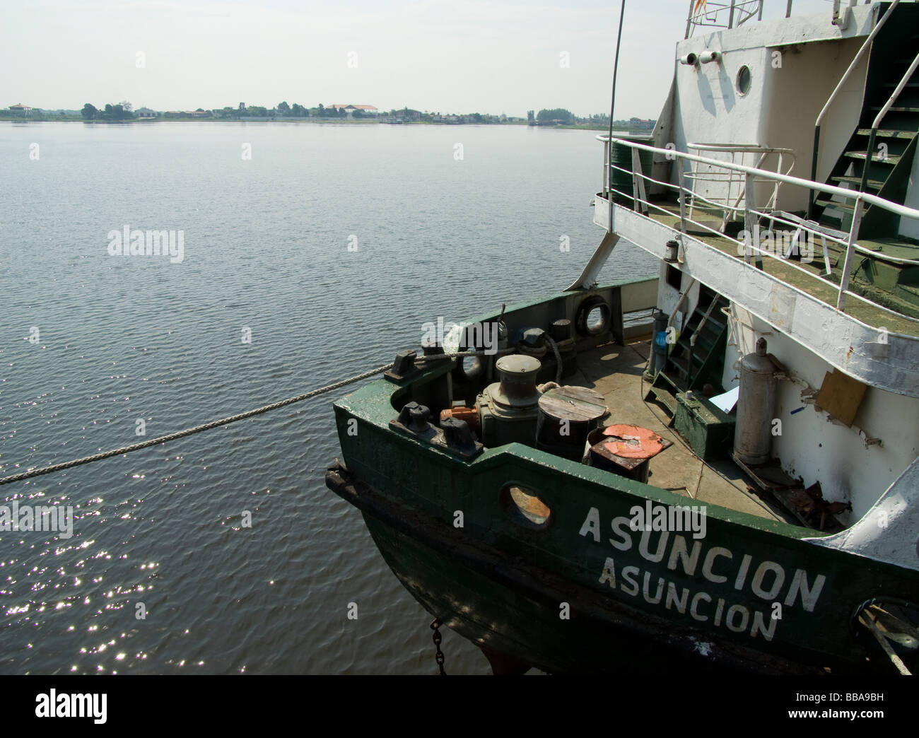 Paraguay.Asunción city.Paraguay River.River Port and the ships Stock ...