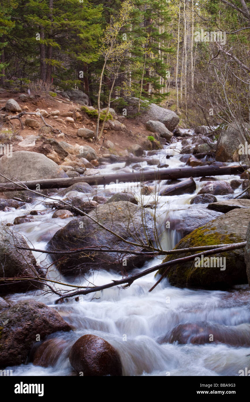 Mountain stream waterfall Stock Photo - Alamy