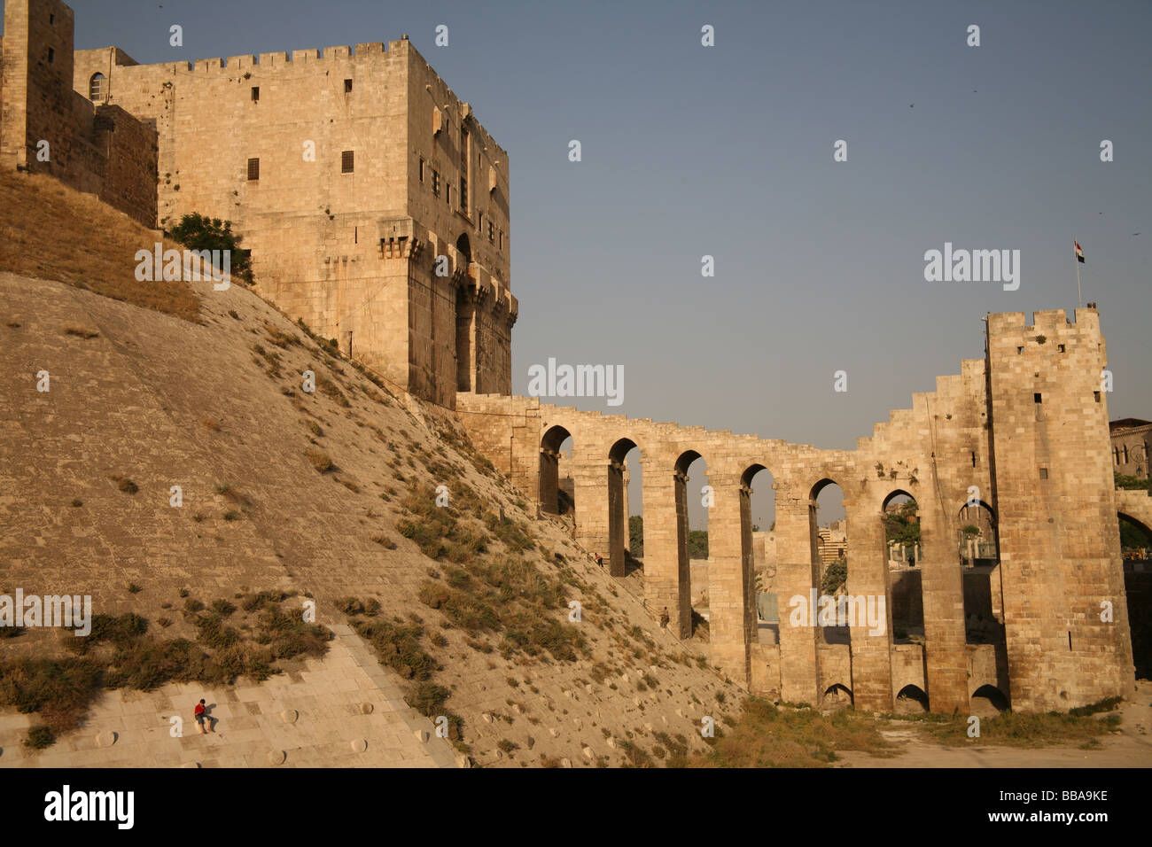Entrance to the Citadel Aleppo Stock Photo - Alamy