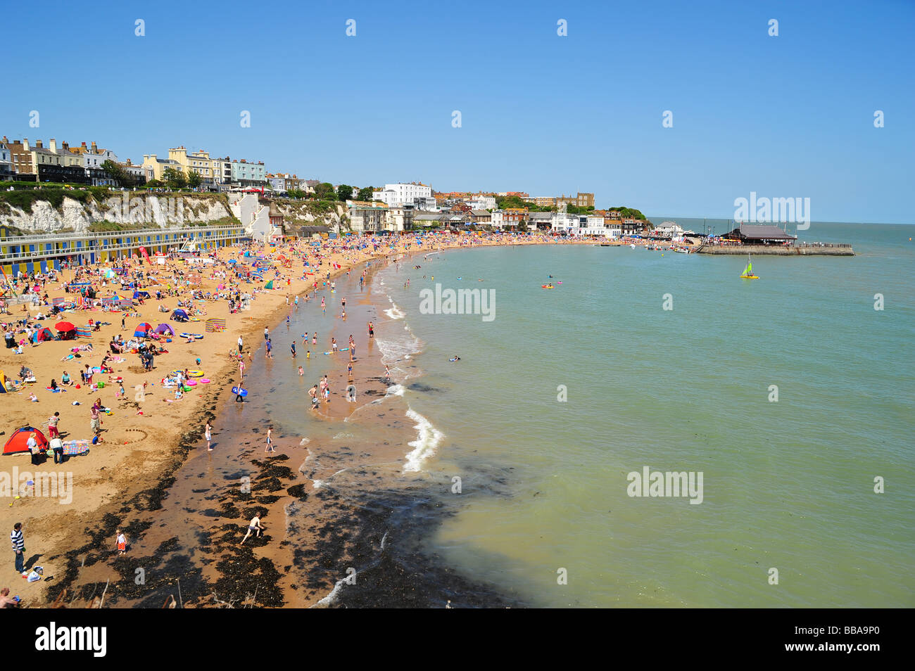 thanet, Broadstairs beach marina seafront sea uk Stock Photo - Alamy